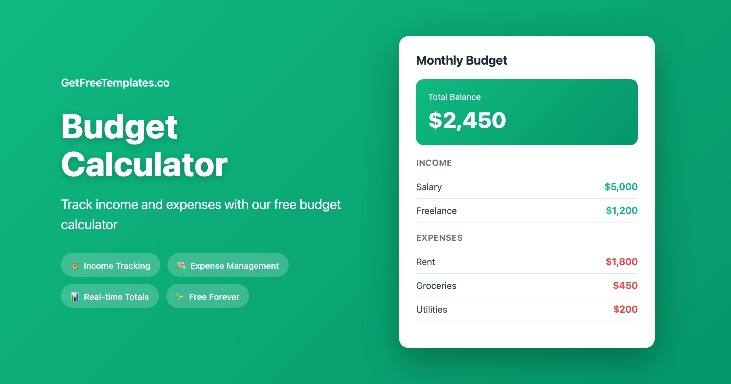 Budget Calculator Tool - Free Personal Finance Calculator ...