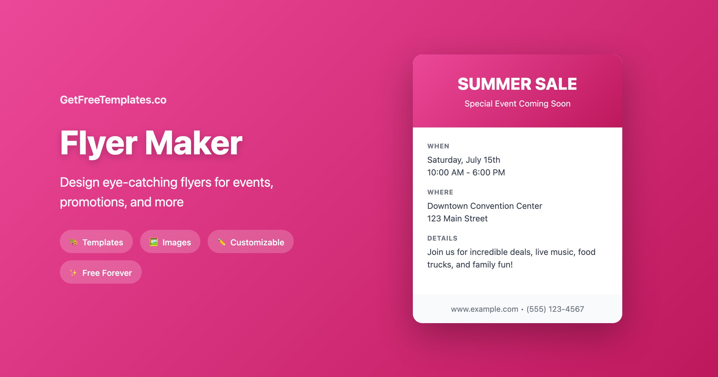 Flyer Maker Tool - Professional Flyer Design Tool | GetFreeTemplates.co